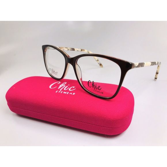 chic | Accessories | New Chic Brown Marble Adie Eyeglass 56mm With Case ...